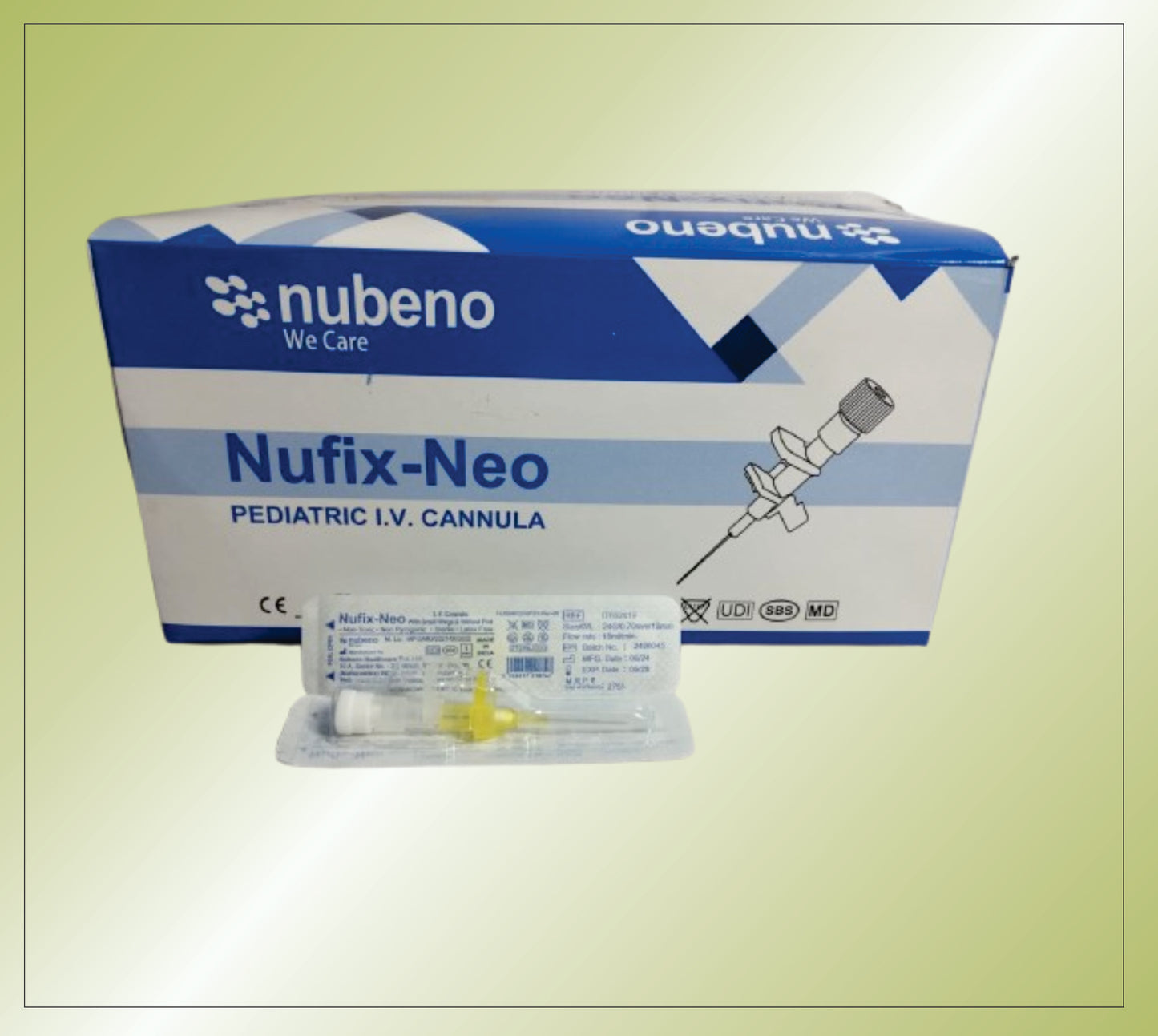 NUFIX NEO IV CANNULA WITH SMALL WINGS & W/O INJ PORT (BLISTER PACK) 26 ...